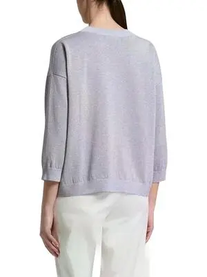 Peserico Three-quarter Sleeve Sweater - Grey