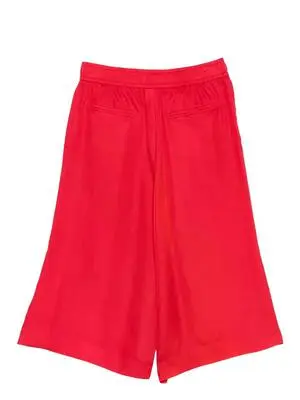 MERCI Drawstring Cropped Trousers - Red