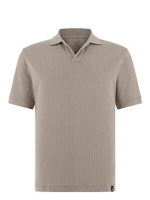 Boggi Milano Jacquard Pima-cotton Polo Shirt - Taupe