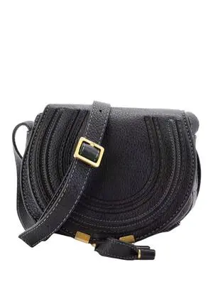 Chloé Marcie Leather Small Crossbody Bag - Black