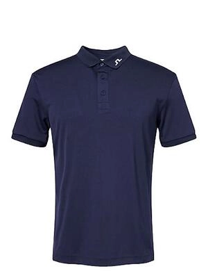 J. Lindeberg Kv Logo-embroidered Woven Polo Shirt - Navy