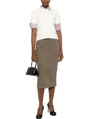 N°21 Zip-fastening Midi Skirt - Brown