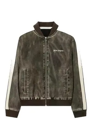 Palm Angels Classic Logo Stripe Bomber Jacket - Grey