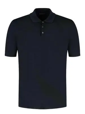 ZANONE Button Polo Shirt - Blue