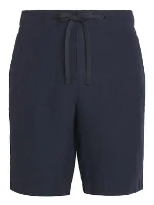 Vince Linen Drawstring Shorts - Navy