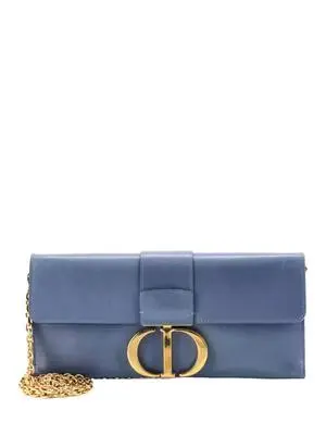 Dior 30 Montaigne Leather Clutch Bag - Blue
