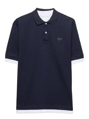 Prada Cotton Polo Shirt - Navy