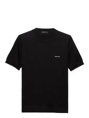 Prada Cotton Crew-neck Sweater - Black