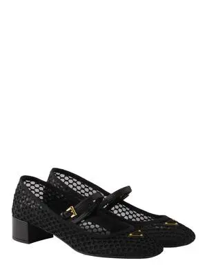 Prada Low Heel Mesh Ballerinas - Black