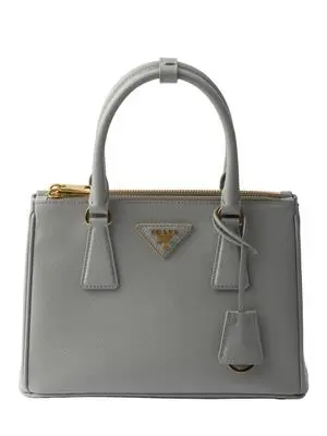 Prada Prada Galleria Small Saffiano Leather Bag Cloudy Gray