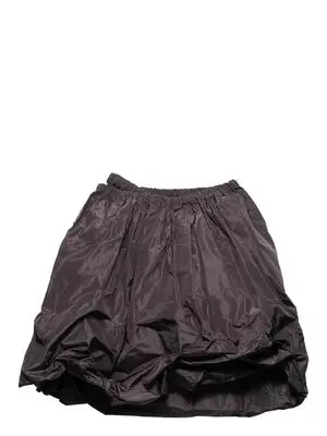 Prada Technical Taffeta Gathered Skirt - Hematite