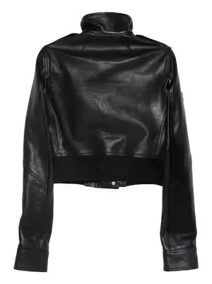 Rick Owens Leather Zip Jacket - Black
