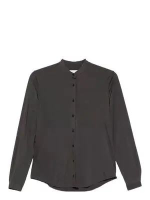 XACUS Band-collar Button-up Shirt - Grey