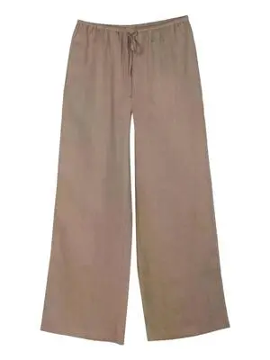 FRAME FRAME Drawstring Linen Trousers Neutrals