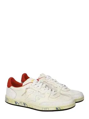 Premiata Clay Crackled-effect Sneakers - Neutrals
