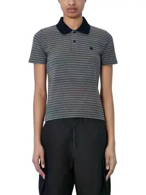 Carhartt Work In Progress Dion Polo Shirt With Horizontal Stripes - Blue