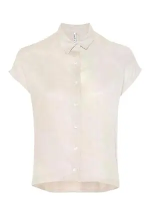 Liviana Conti Myriam Short-sleeve Linen Shirt - Neutrals