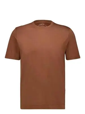 Fedeli Giza Short-sleeve Knitted T-shirt - Brown
