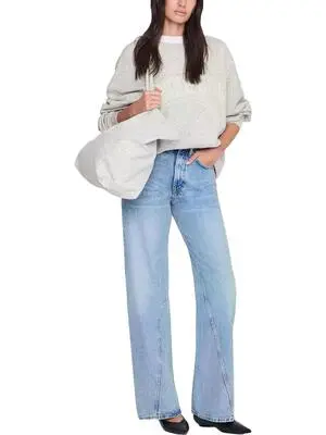 ANINE BING Leopard-pattern Logo Sweatshirt - Neutrals