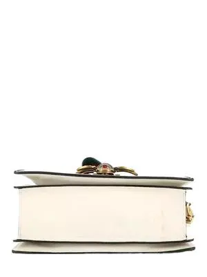 Gucci Queen Margaret Top Handle Bag Gg Coated Canvas With Leather Small Satchel - Brown