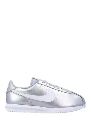 Nike Nike Cortez Metallic Leather Sneakers Silver