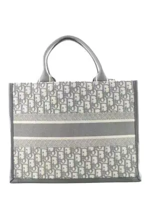 Dior Oblique Canvas Medium Tote Bag - Grey
