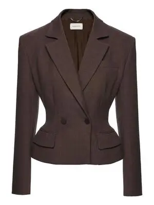 Magda Butrym Double-breasted Blazer - Brown