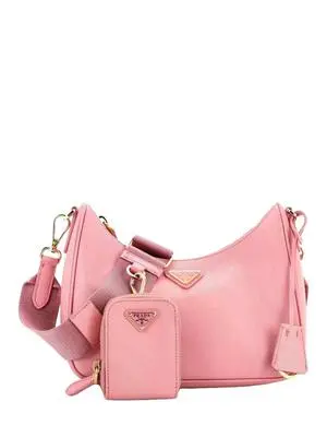 Prada Re-Edition 2005 Saffiano Leather Shoulder Bag Pink