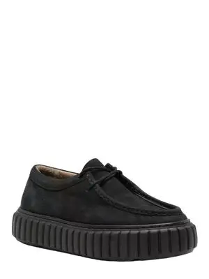 SERGIO MORETTI FIRENZE Suede Apron-toe Derby Shoes - Black