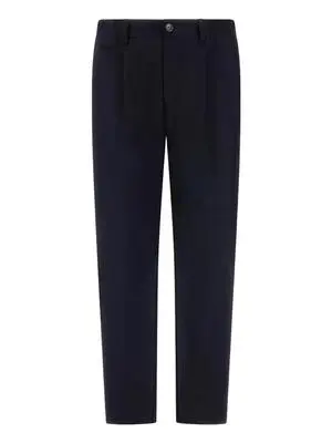 Herno Pleated Detail Trousers - Blue