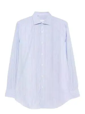Brioni Striped Long-sleeve Shirt - Blue