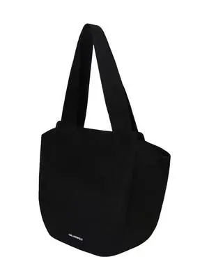 Karl Lagerfeld Ruffled Logo Tote Bag - Black