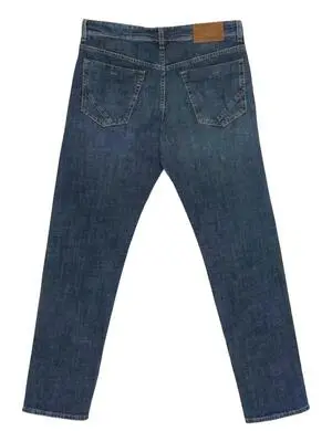 Incotex Logo Patch Belt-loop Jeans - Blue