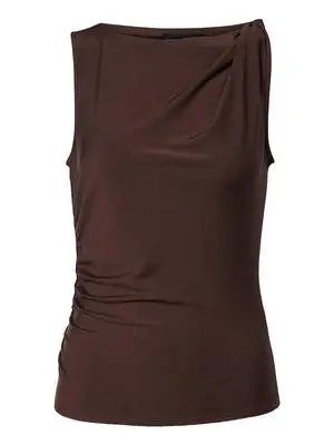 Veronica Beard Otessa Jersey Top - Brown