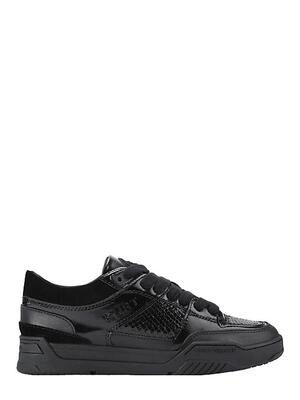 Kurt Geiger Hatton Leather Trainers - Black/comb