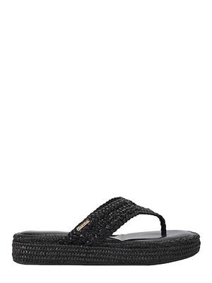 Carvela Portofino Woven Flatform Sandals - Black