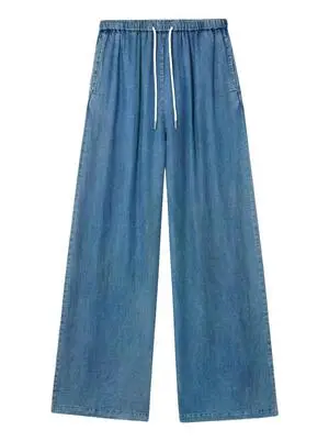 B+AB Drawstring Waistband Wide-leg Jeans - Blue