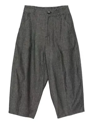 Soh Belt-loop Wide-leg Jeans - Black