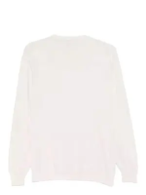 Fedeli Fine-knit Crew Neck Sweater - Neutrals