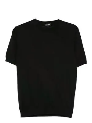 CENERE GB Fine-knit T-shirt - Black