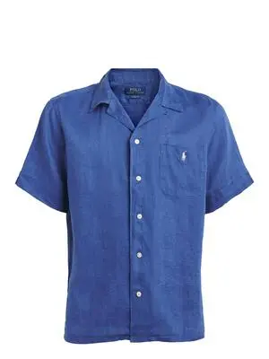 Polo Ralph Lauren Linen Short-sleeve Classic-fit Shirt - Blue