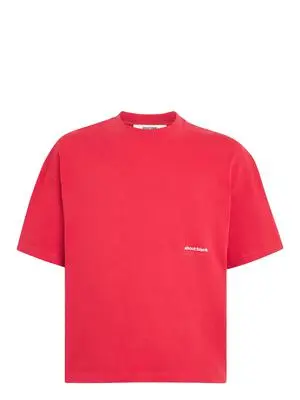 ABOUT:BLANK Cotton Back Logo T-shirt Red
