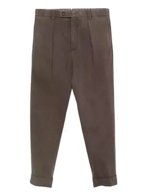 BERWICH Berwich Pleated Wool Trousers Brown
