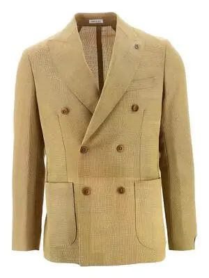 BRERAS MILANO Double-breasted Blazer - Neutrals
