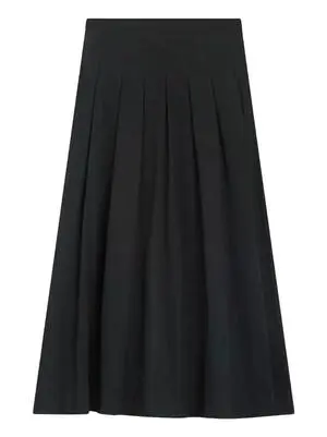 PT TORINO Mirna Pleated Midi Skirt - Black