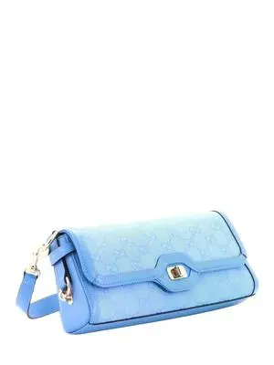 Gucci Luce Canvas Small Shoulder Bag - Blue