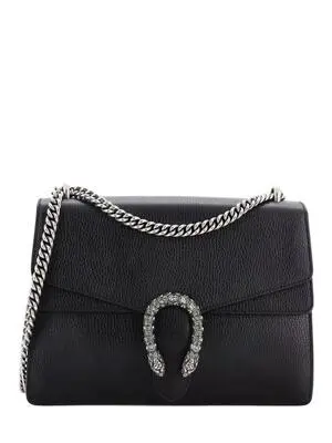 Gucci Dionysus Bag Leather Medium Shoulder Bag - Black