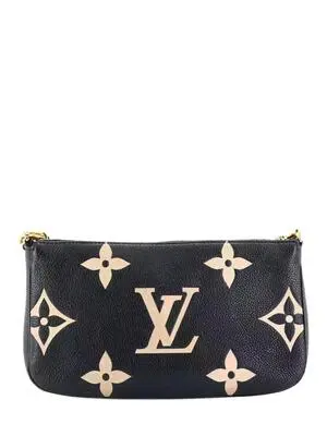 LOUIS VUITTON Multi Pochette Accessoires Bicolor Monogram Empreinte Giant Crossbody Bag - Black