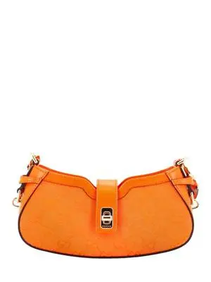 Gucci Gg Canvas Mini Shoulder Bag - Orange