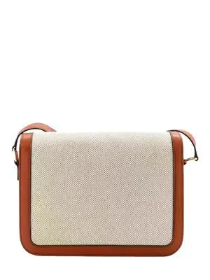 Celine Triomphe Shoulder Bag Canvas With Leather Medium - Brown
